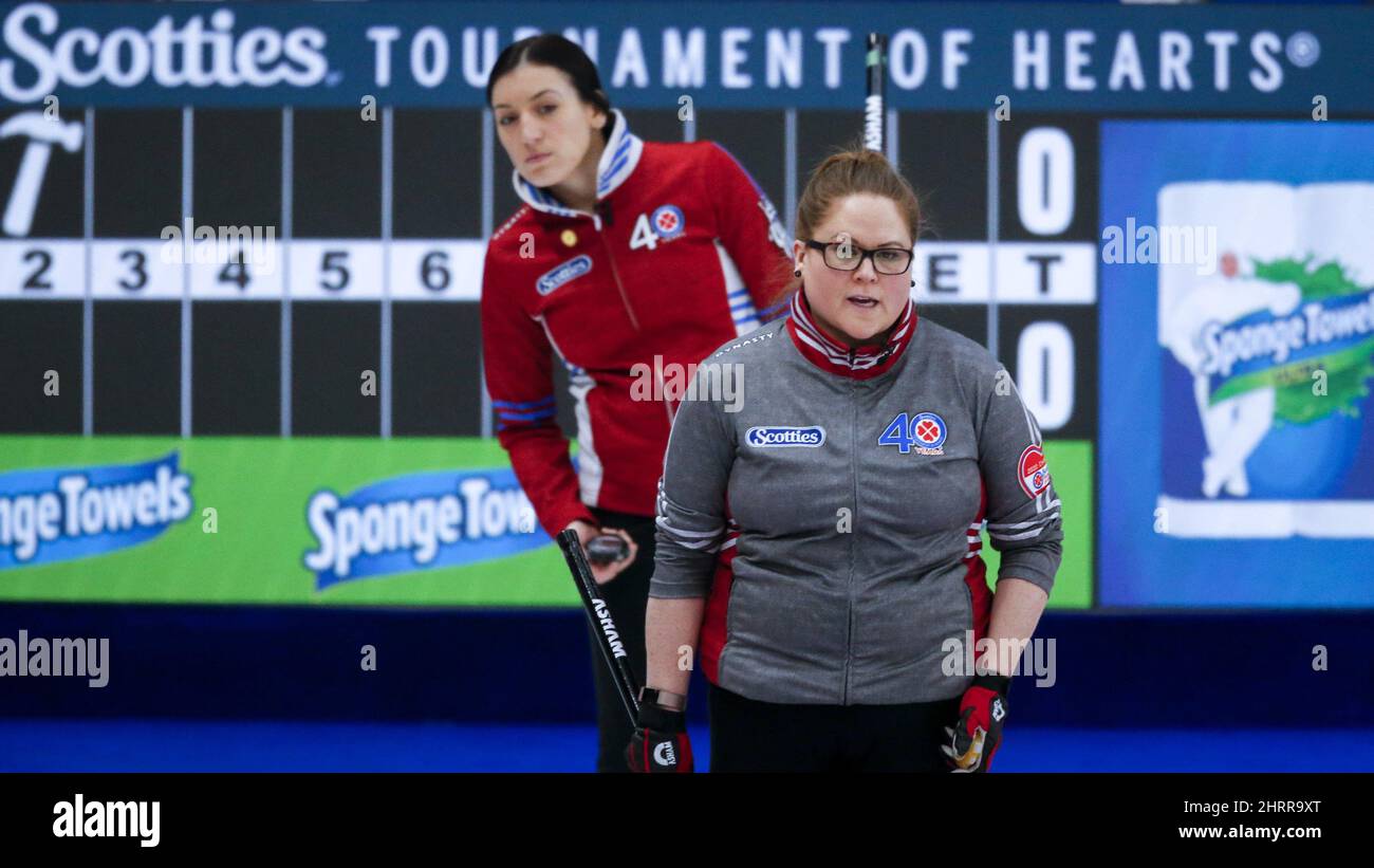 Team Northwest Territories skip Kerry Galusha, right, directs her team ...