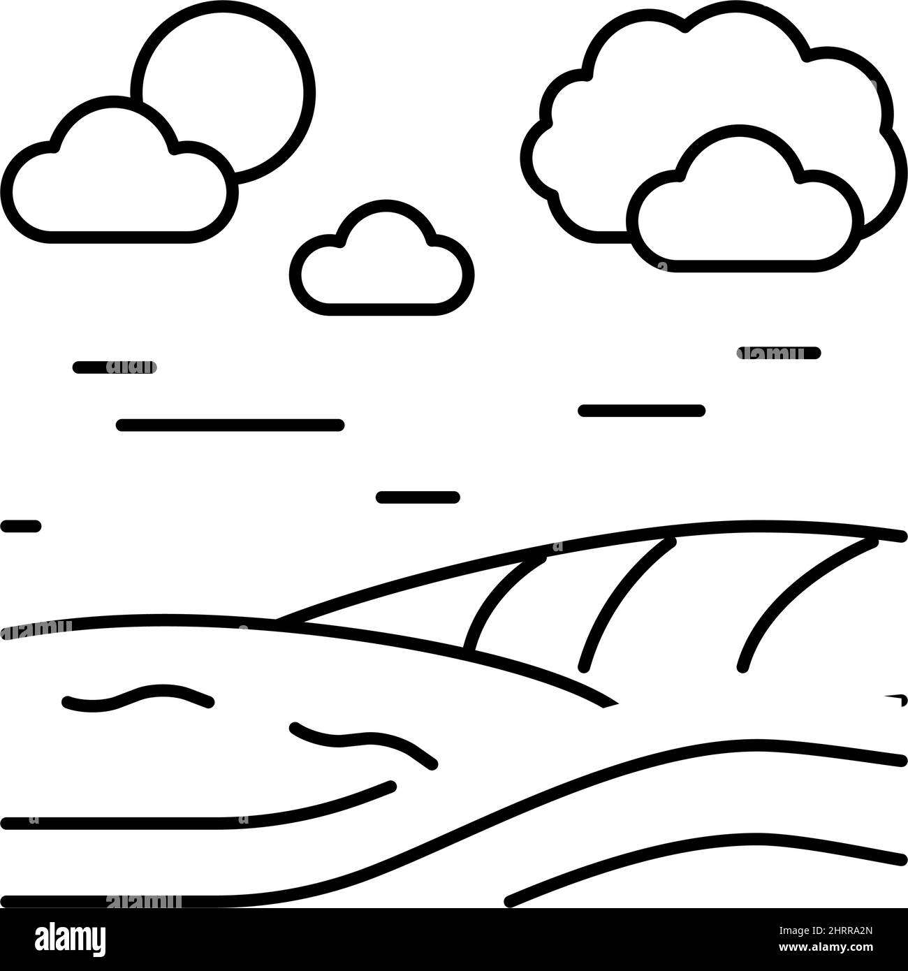 meadow land line icon vector illustration Stock Vector Image & Art - Alamy