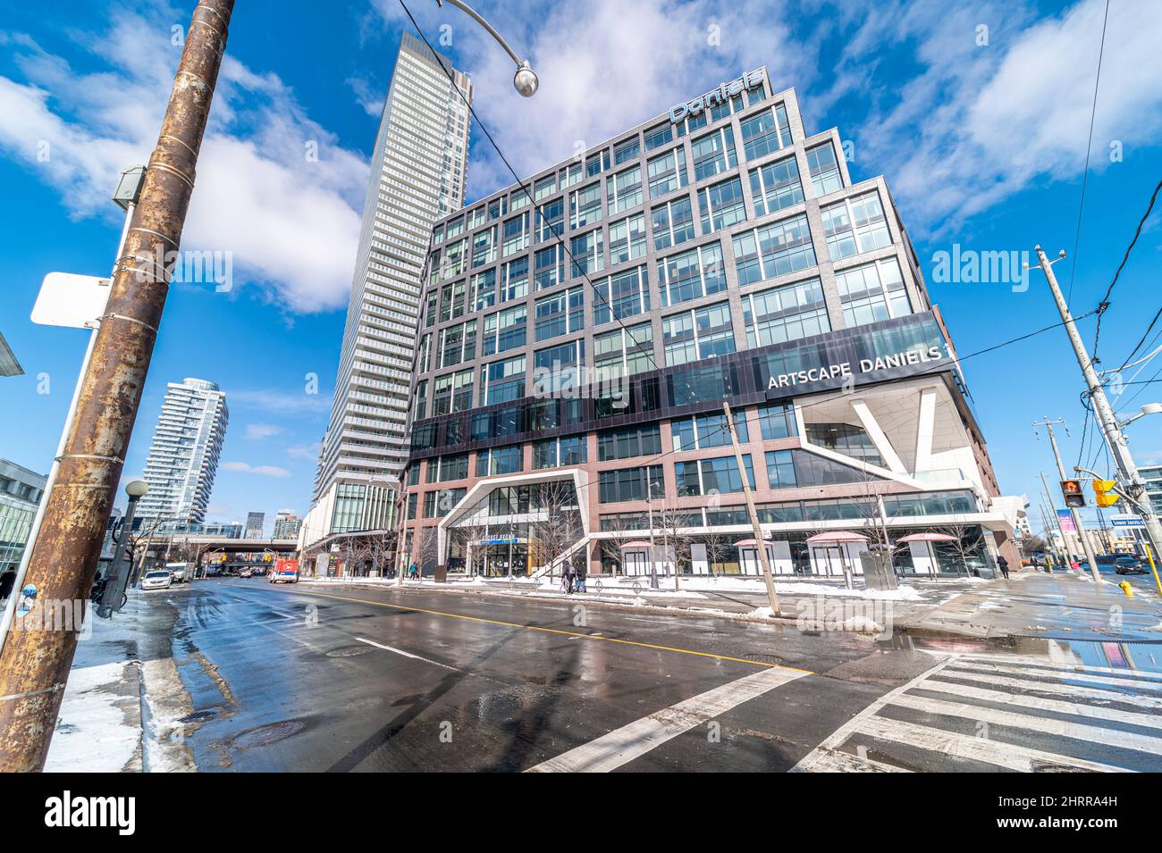 Down town Toronto buildings cherry beach buildings and water front ...