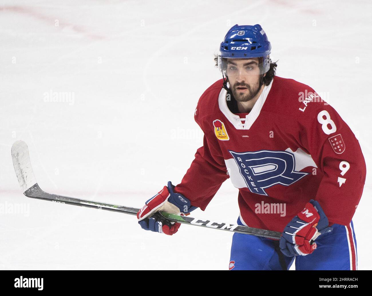 Laval Rocketâ€™s Josh Brook looks on during an AHL hockey game against ...