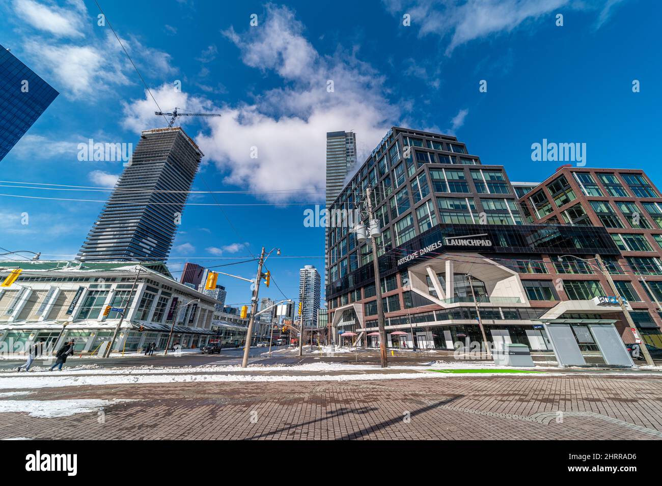 Down town Toronto buildings cherry beach buildings and water front ...