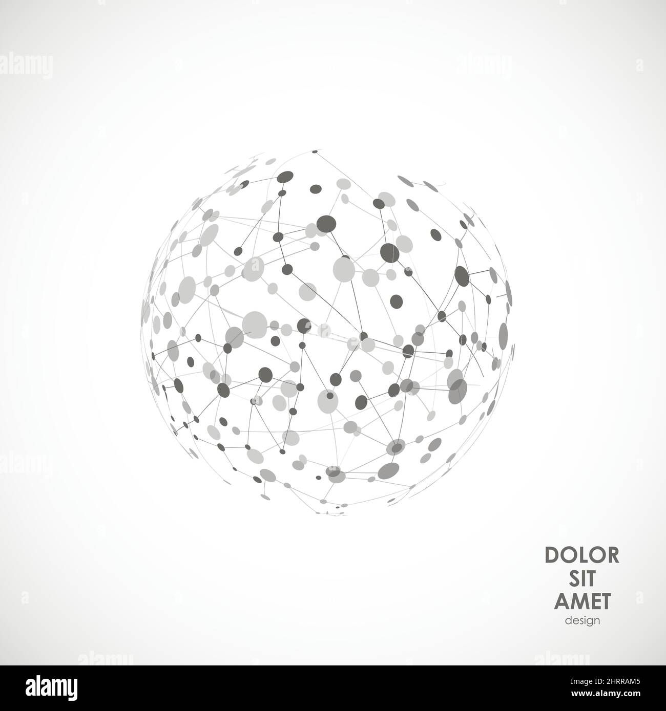 Abstract vector connect circle with molecular structure Stock Vector ...