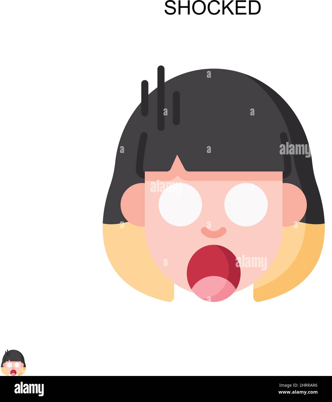 Shocked Simple vector icon. Illustration symbol design template for web ...