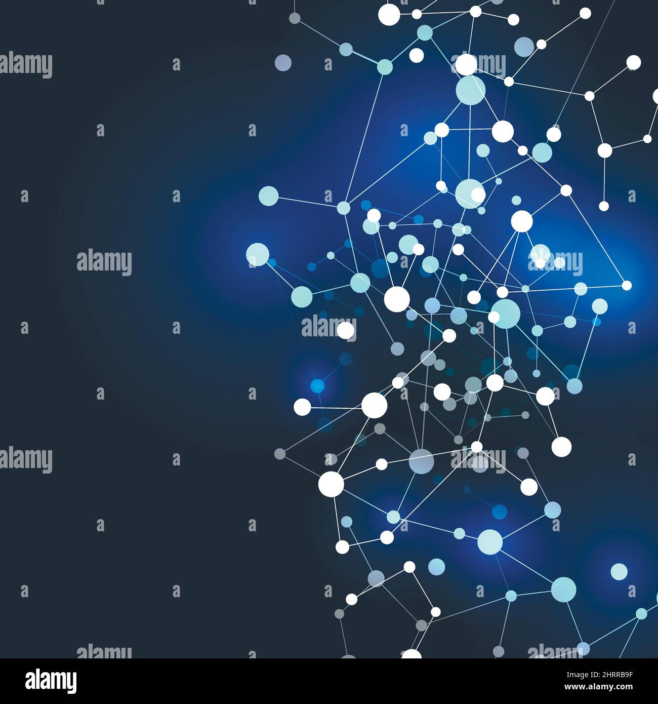 Abstract technology network concept on blue background Stock Vector ...