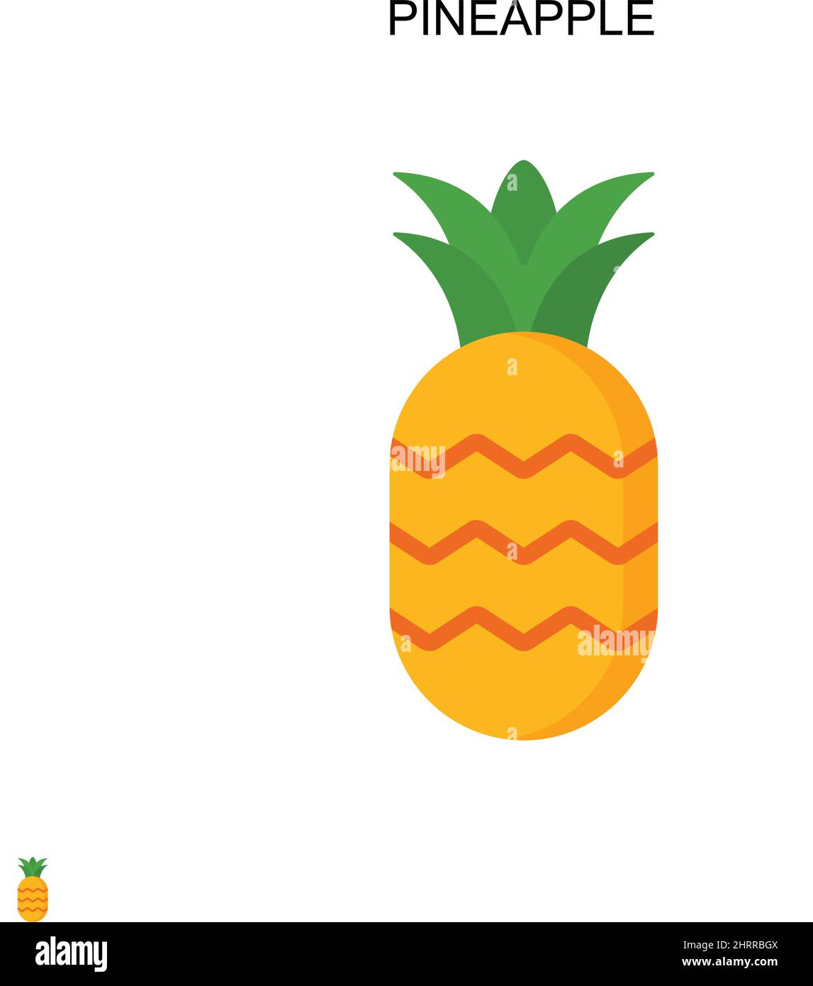 Pineapple Simple vector icon. Illustration symbol design template for ...