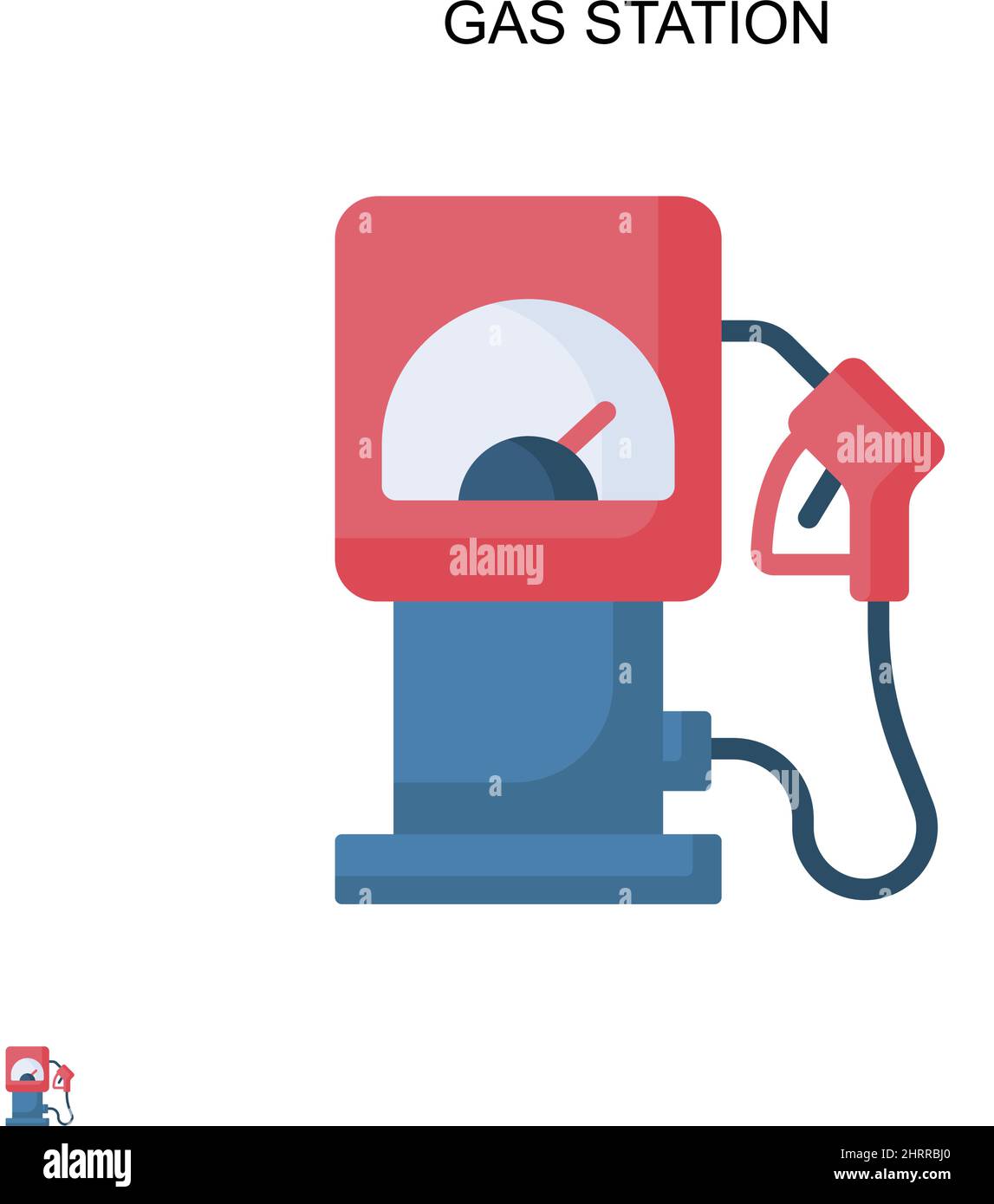 Gas station Simple vector icon. Illustration symbol design template for ...