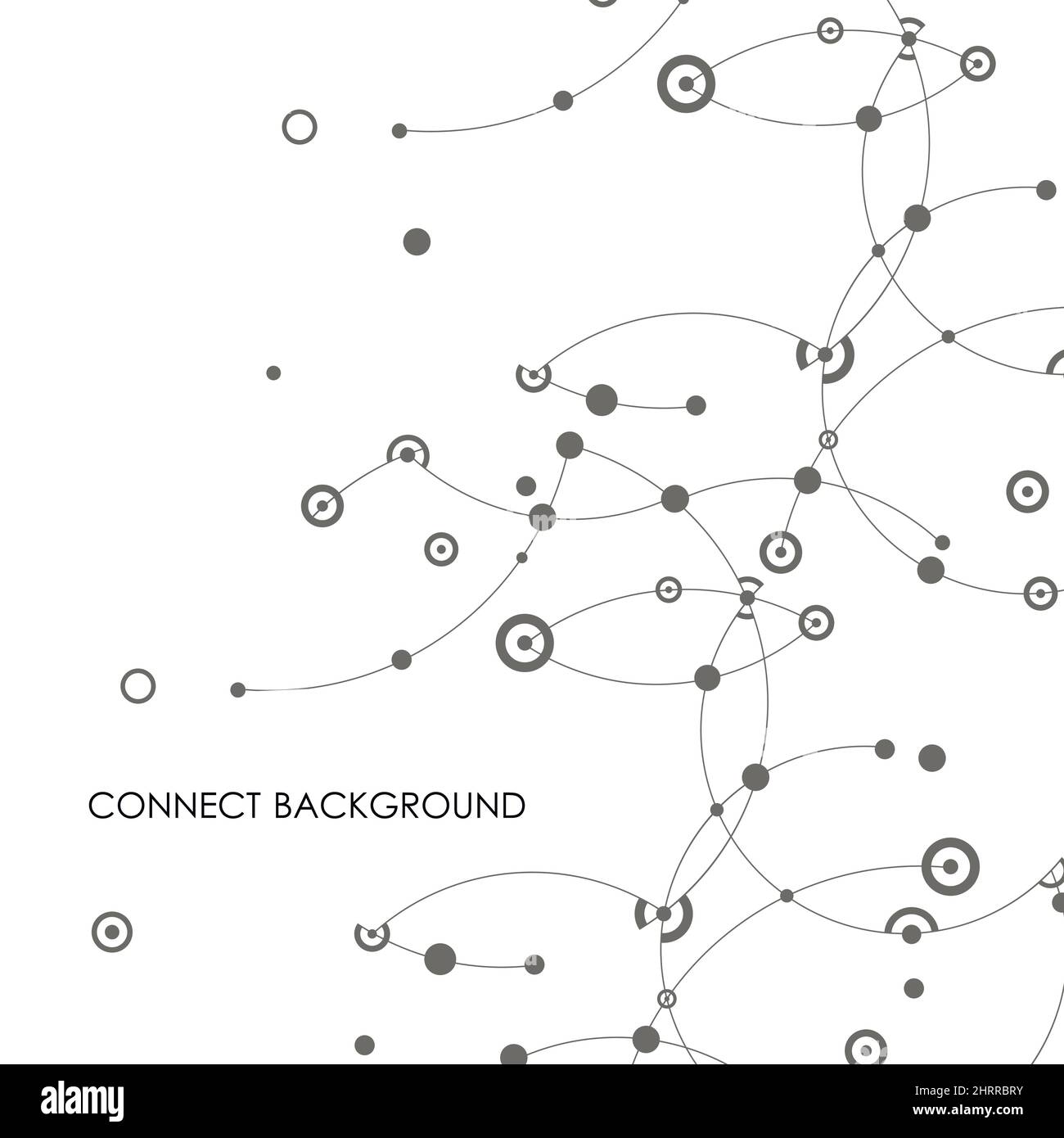 Vector abstract technology background with connect circle and dot Stock ...