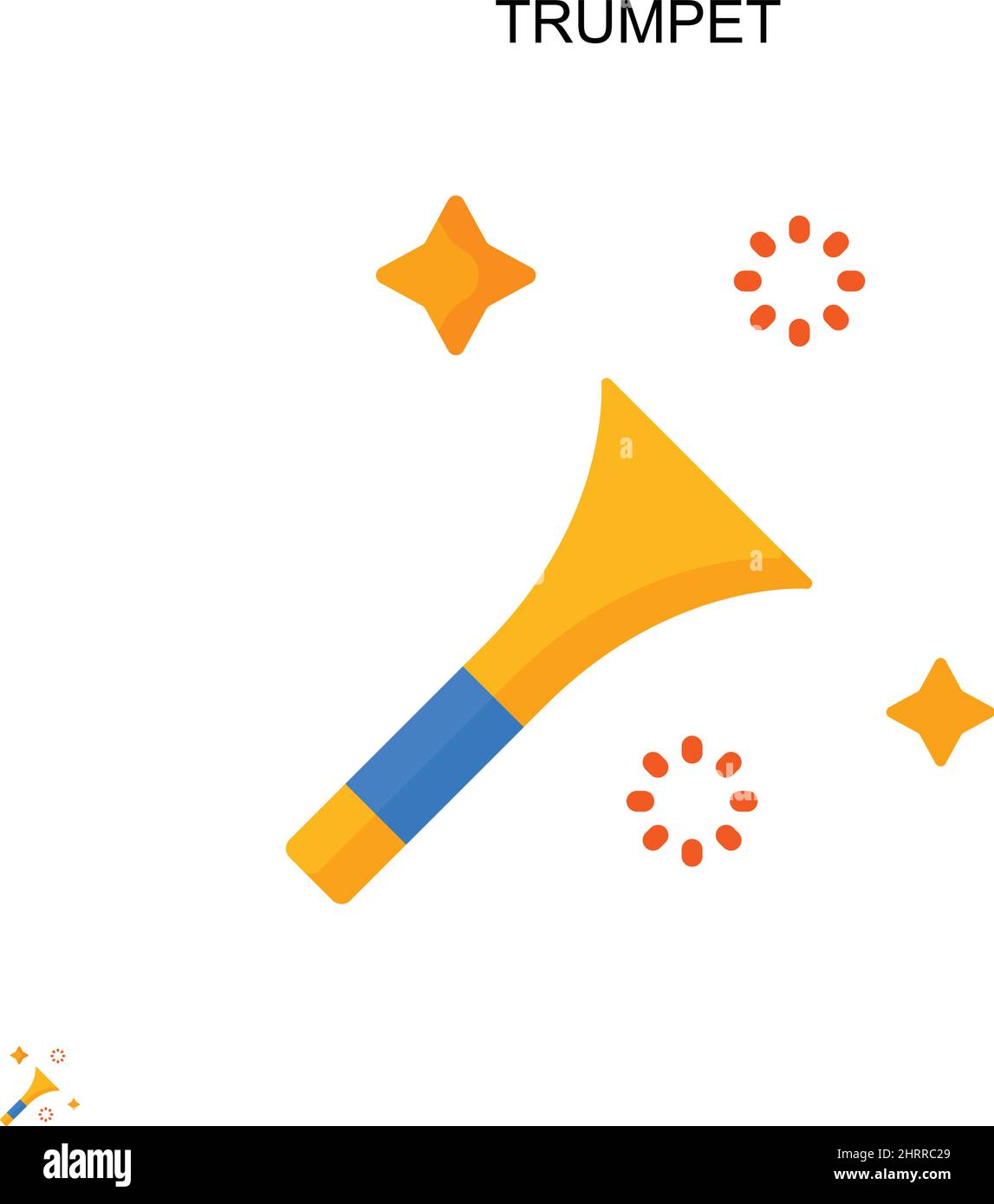 Trumpet Simple vector icon. Illustration symbol design template for web ...