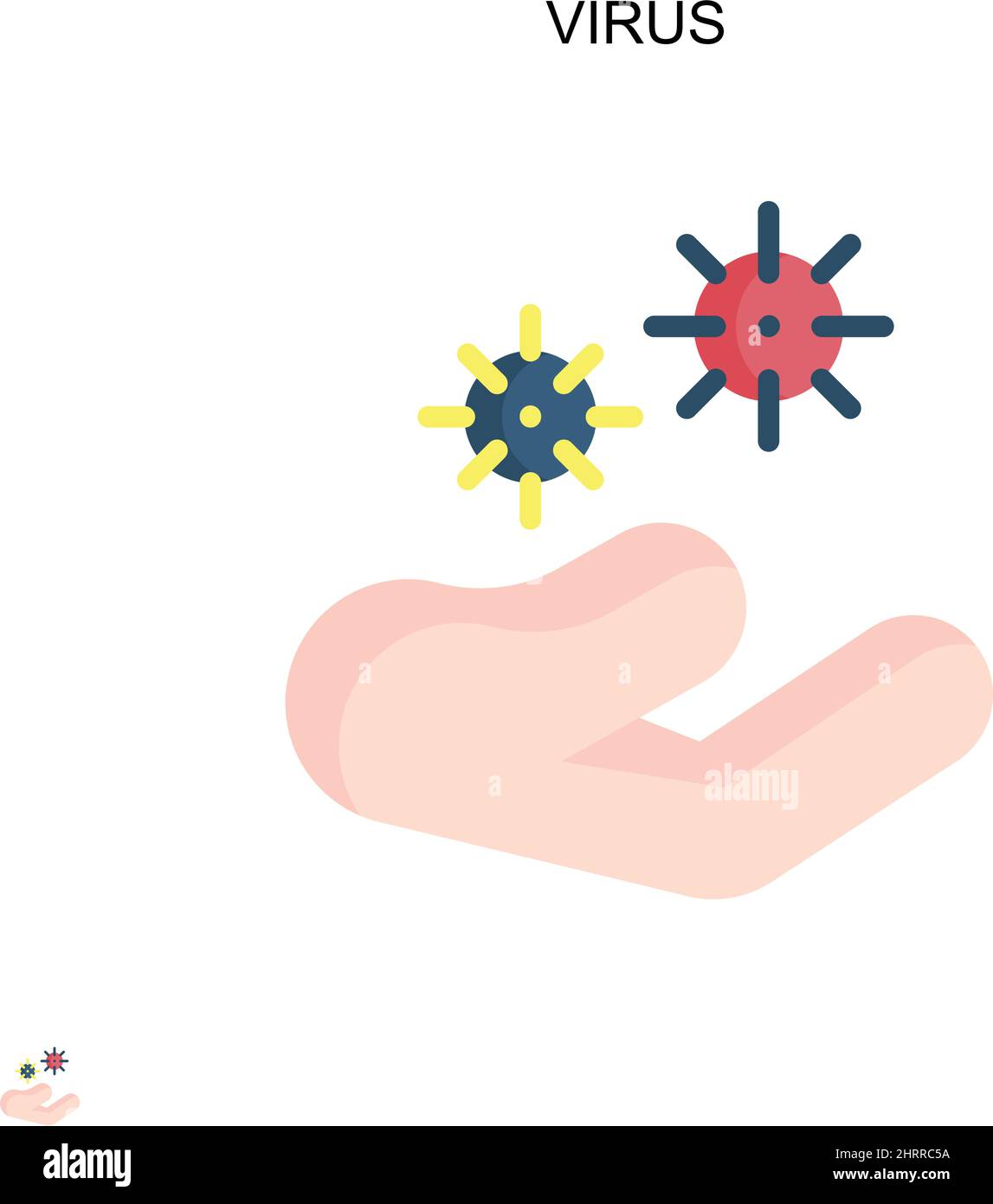 Virus Simple vector icon. Illustration symbol design template for web ...