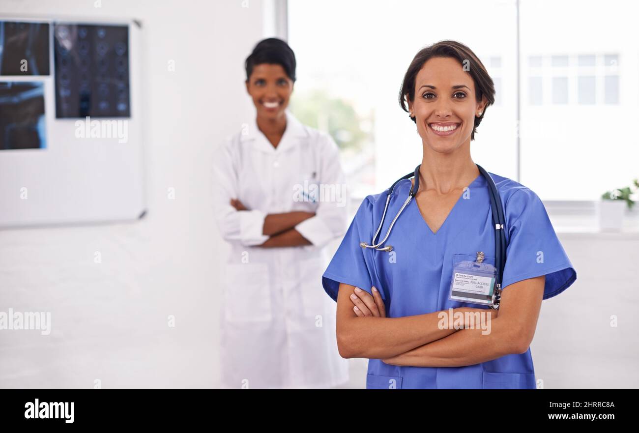 Two beautiful young women doctors hi-res stock photography and images ...