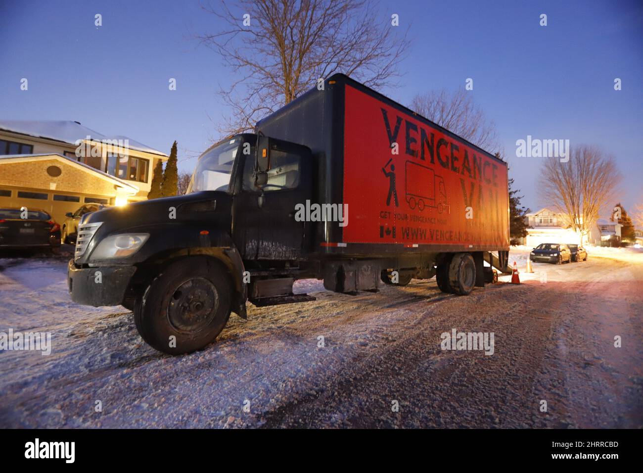 The Vengeance Van, a rage room on wheels, sits parked in Ottawa on ...