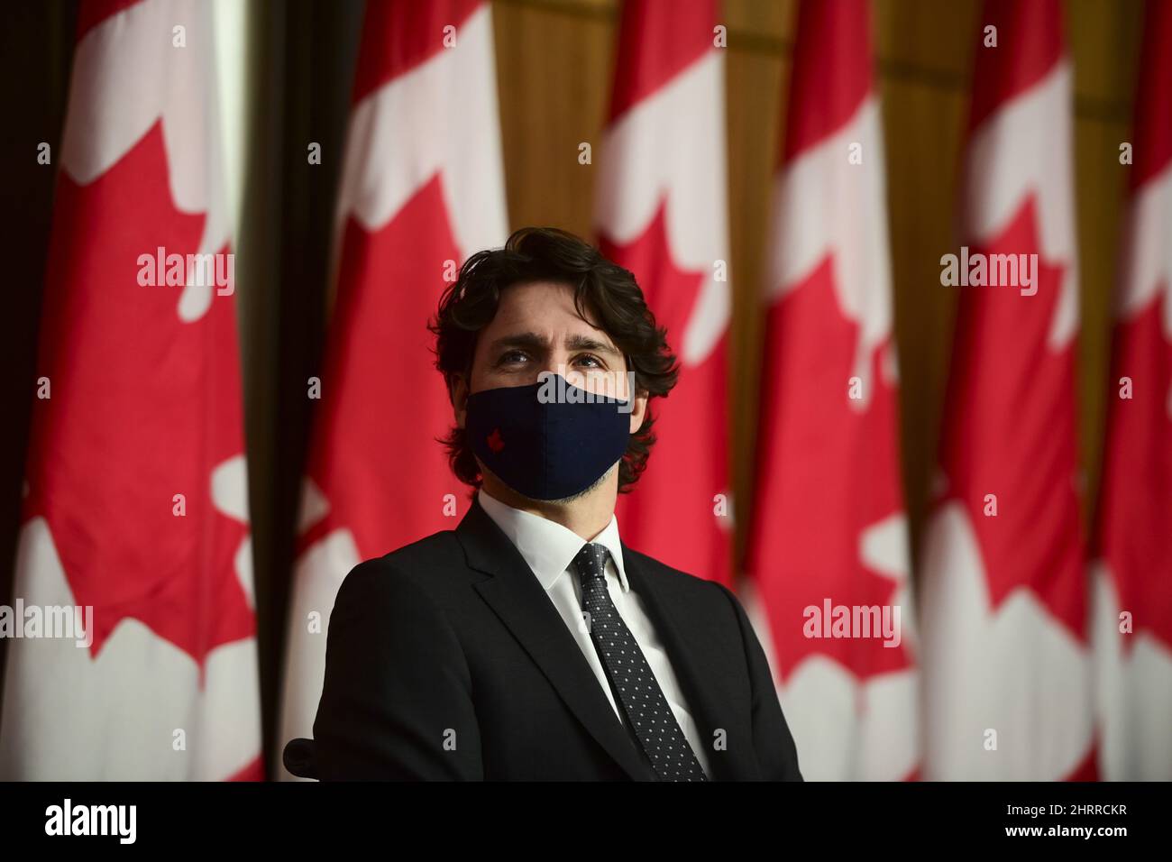 Prime Minister Justin Trudeau holds a press conference in Ottawa ...