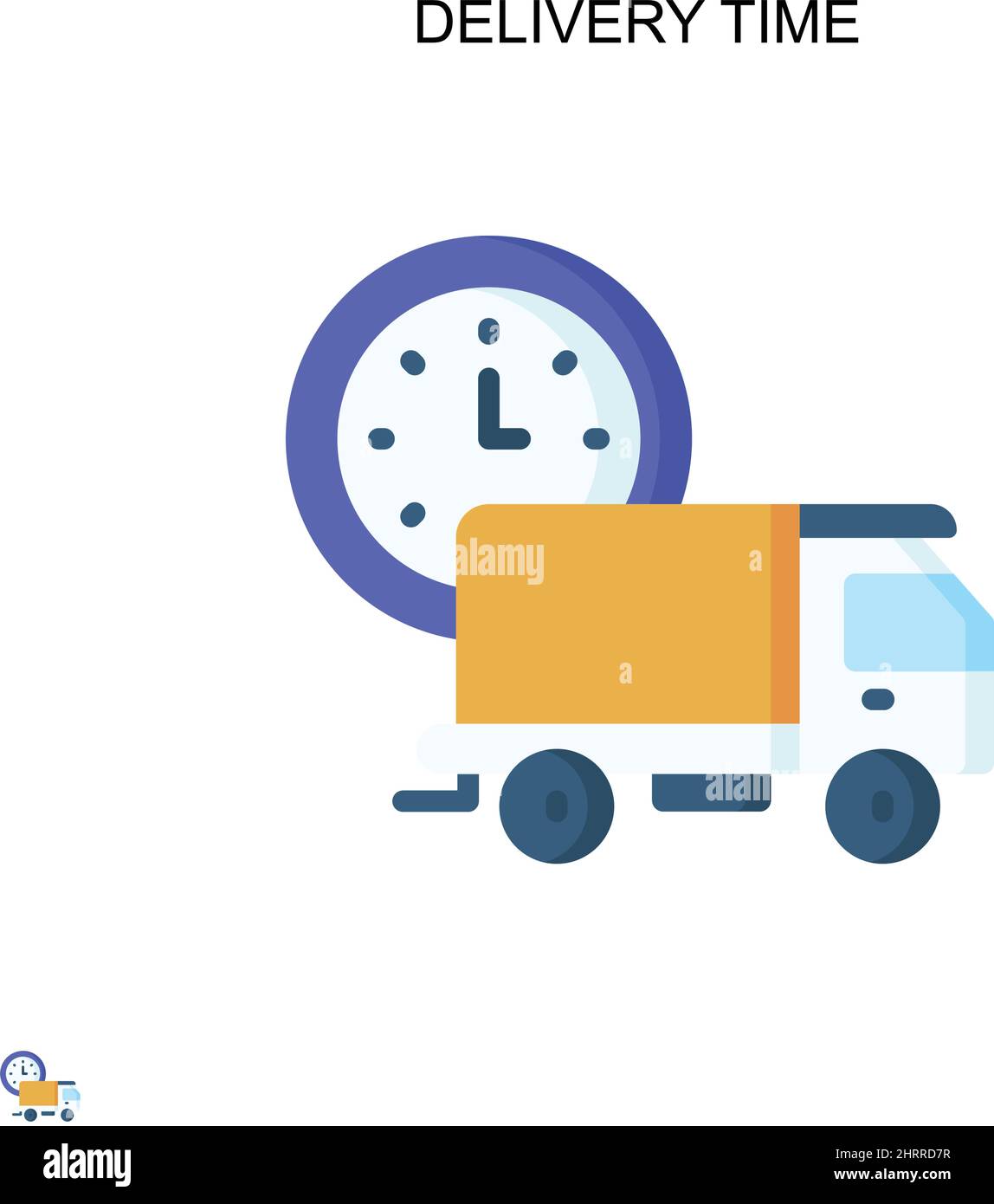 Delivery time Simple vector icon. Illustration symbol design template ...