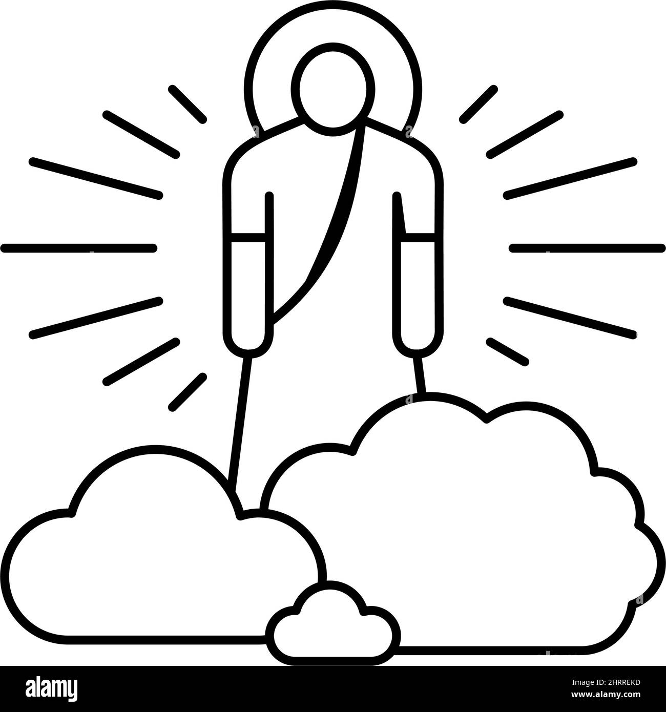 god christianity line icon vector illustration Stock Vector Image & Art ...