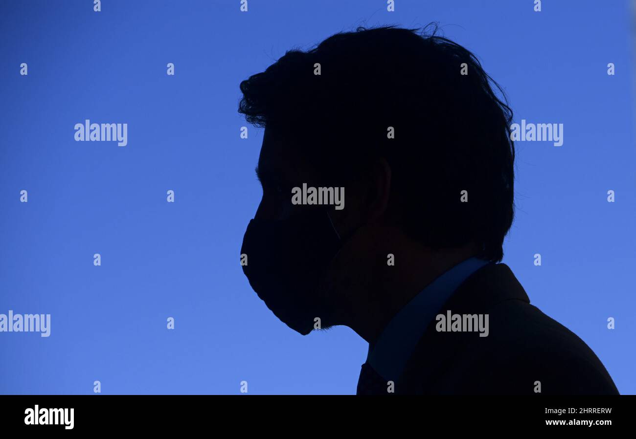 Prime Minister Justin Trudeau arrives to hold a press conference in ...