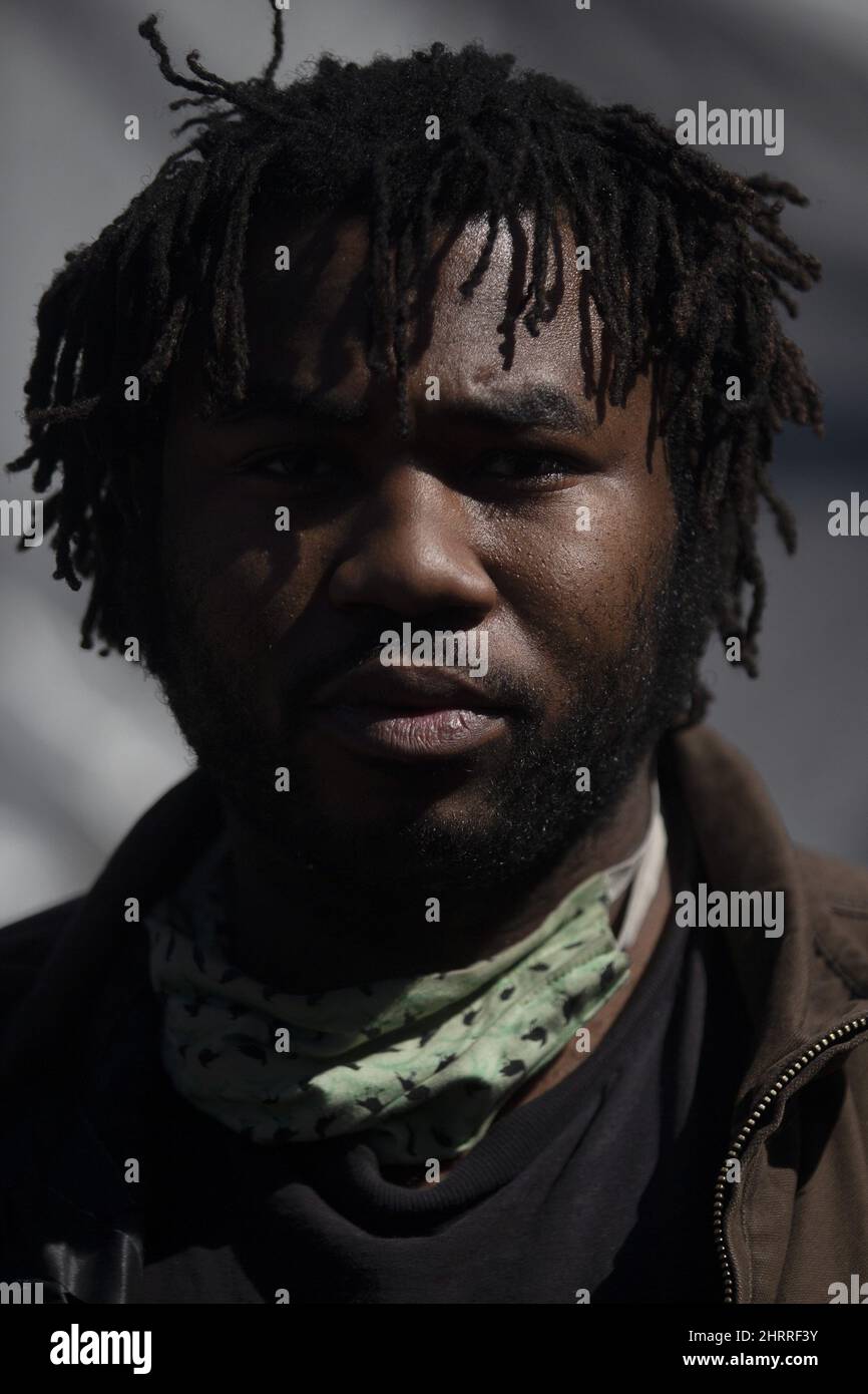Khaleel Seivwright is photographed at a homeless encampment in Toronto ...
