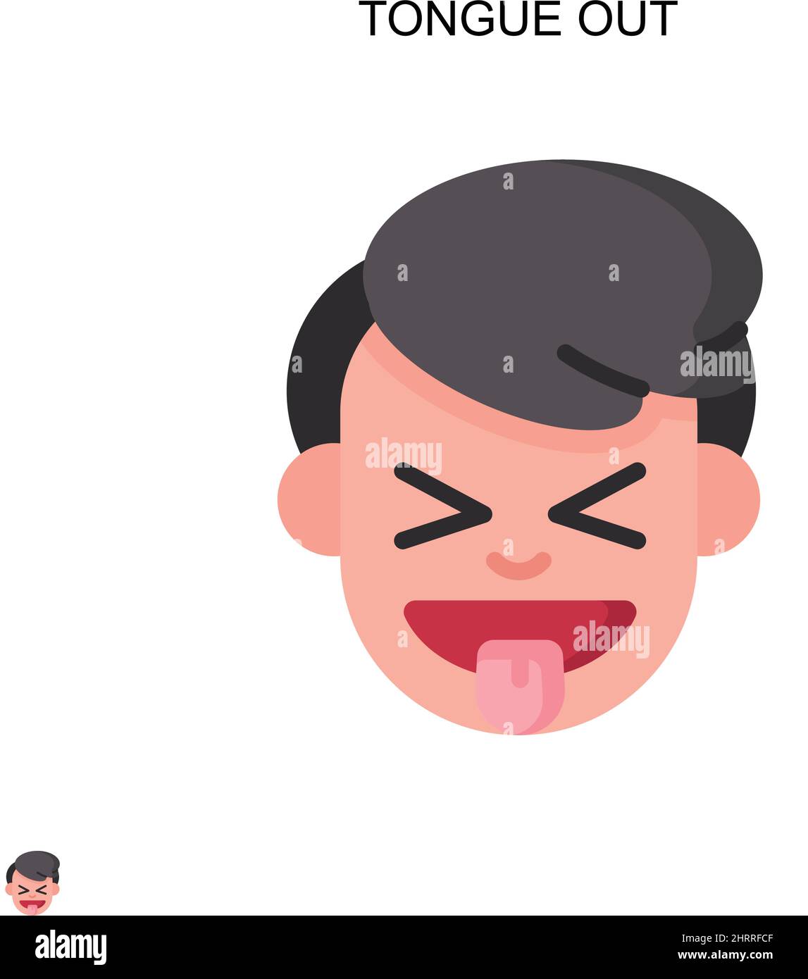 Tongue out Simple vector icon. Illustration symbol design template for ...