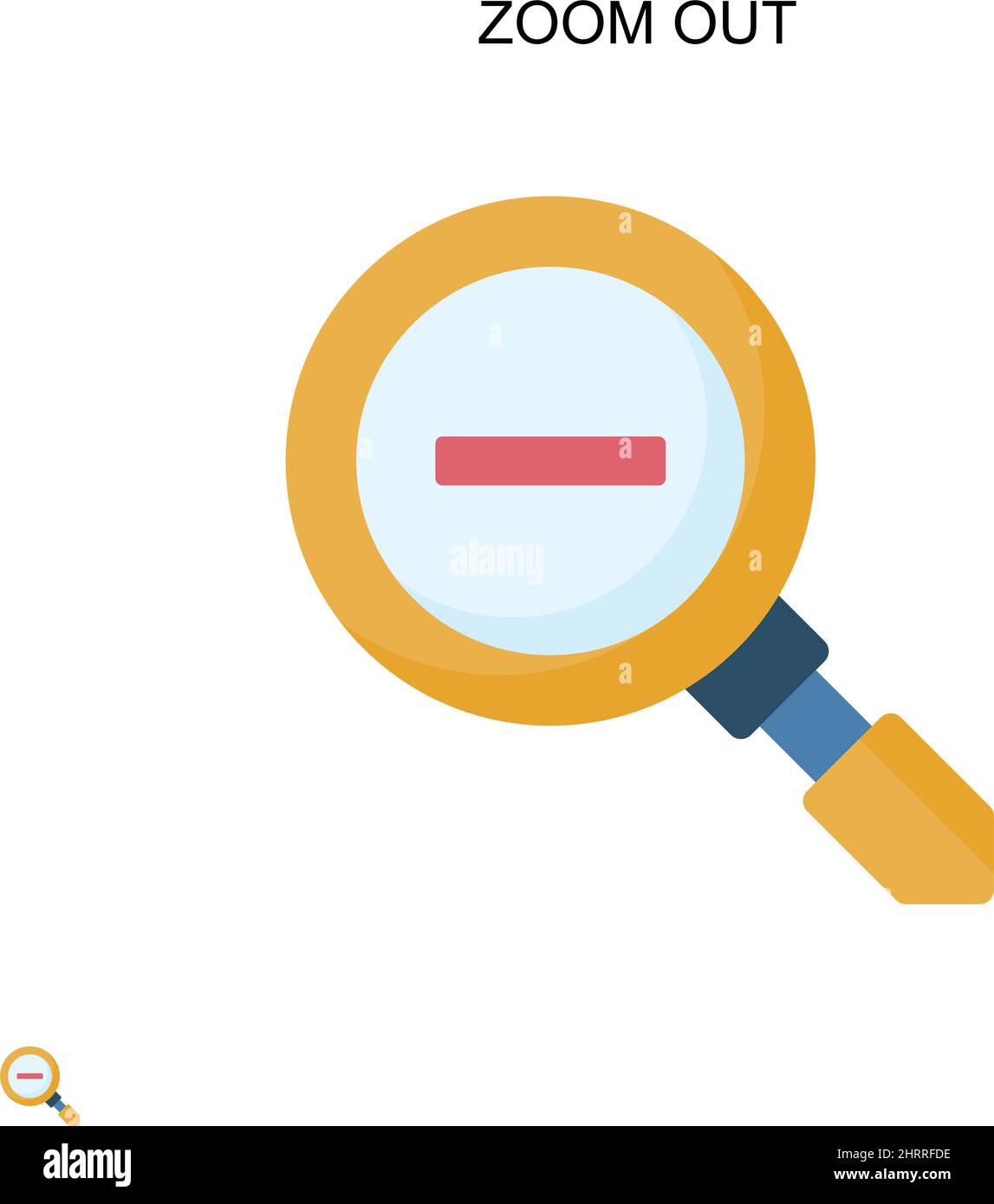 Zoom out Simple vector icon. Illustration symbol design template for ...