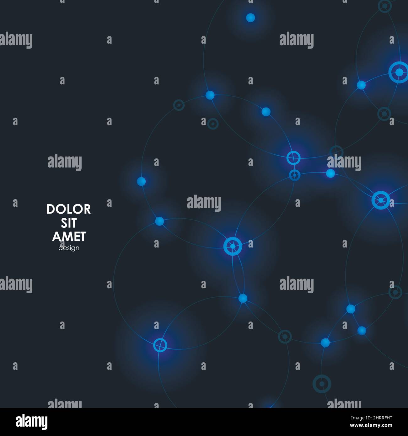 Digital glow effect lines. Circle connect technology illustration Stock ...