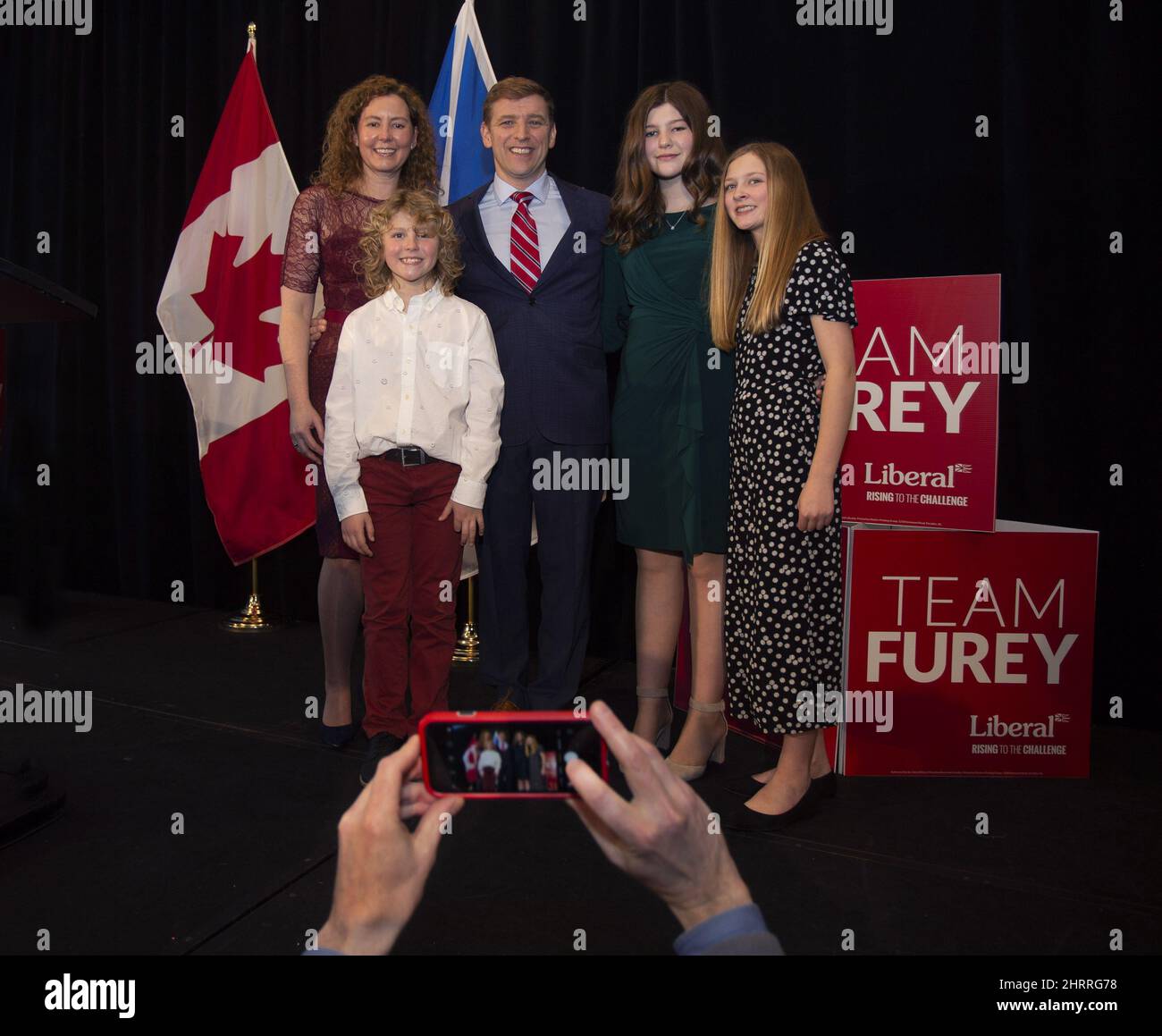 Premier Andrew Furey poses for a picture with his wife, Dr. Allison ...