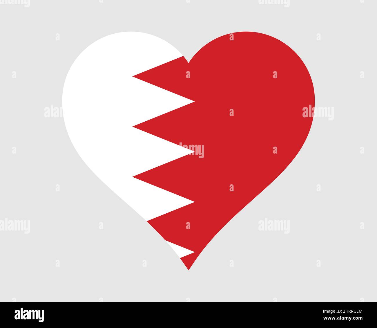 Bahrain Heart Flag. Bahraini Love Shape Country Nation National Flag ...