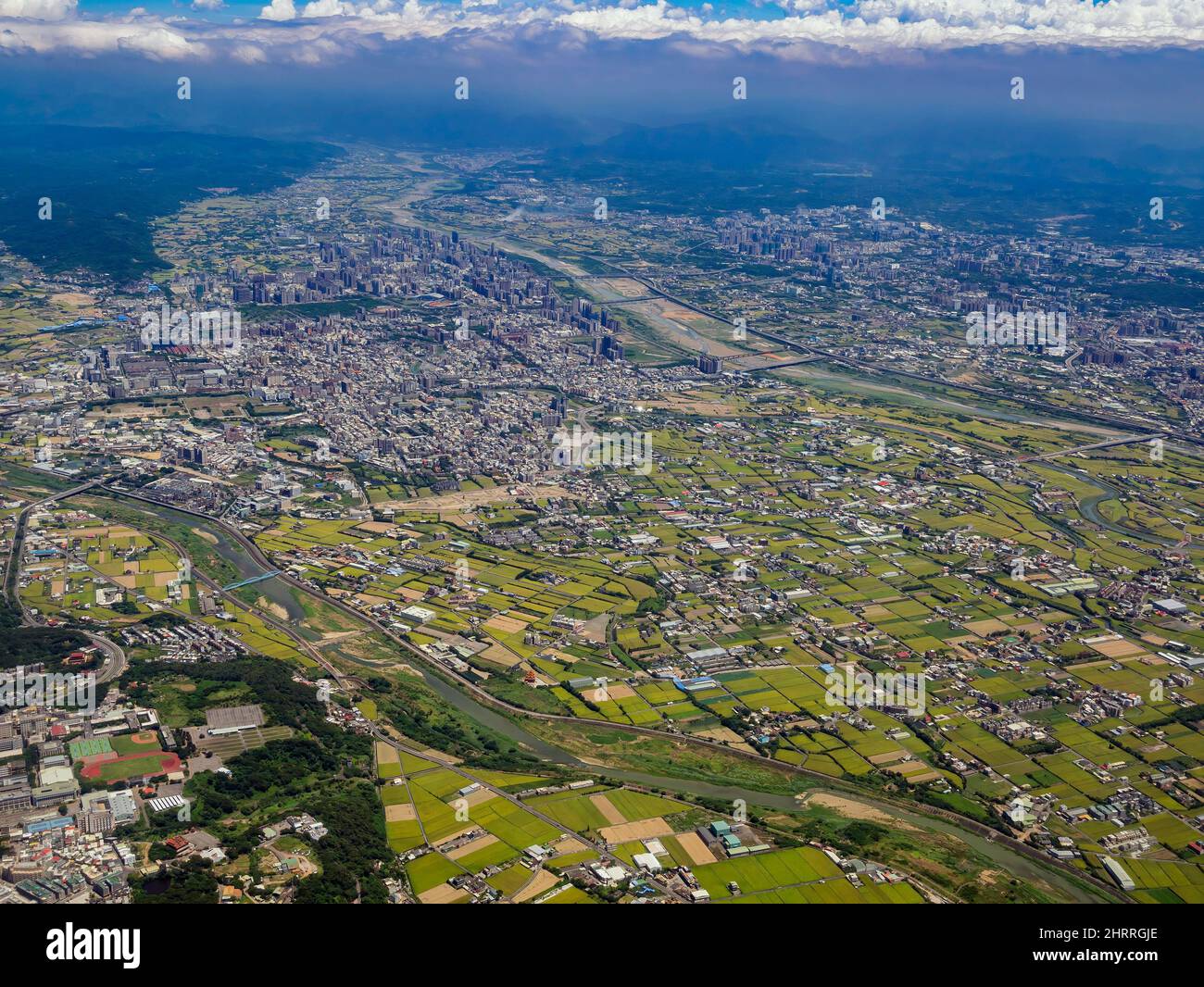 Sunny aerial view of the Hsinchu City at Taiwan Stock Photo - Alamy