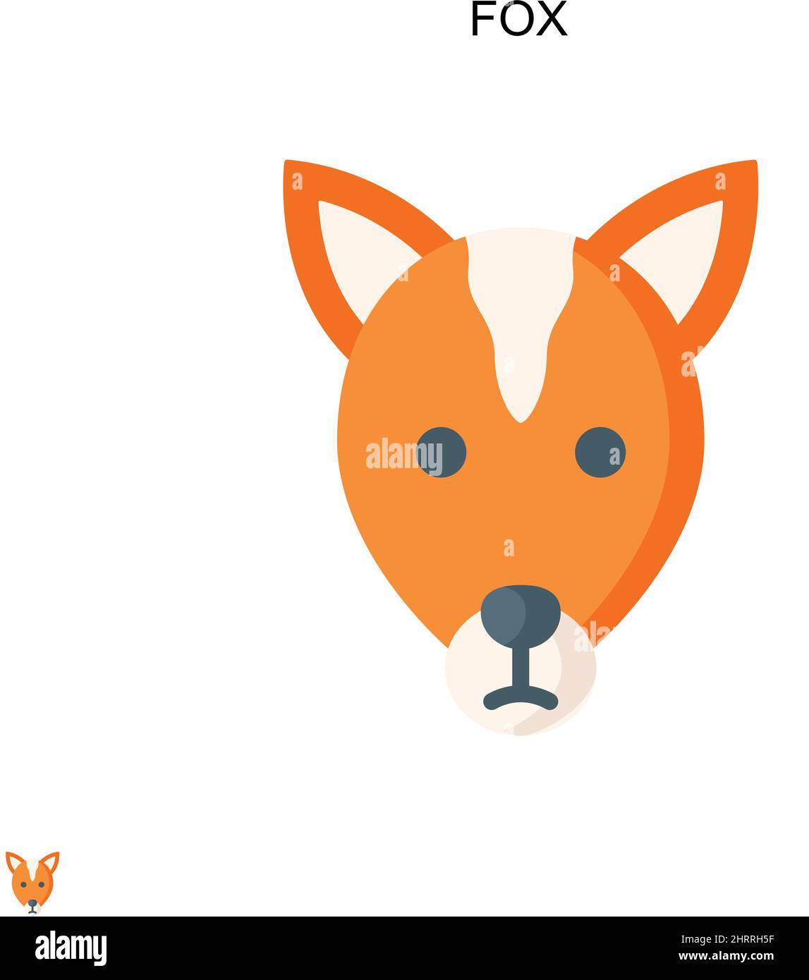 Fox Simple vector icon. Illustration symbol design template for web ...