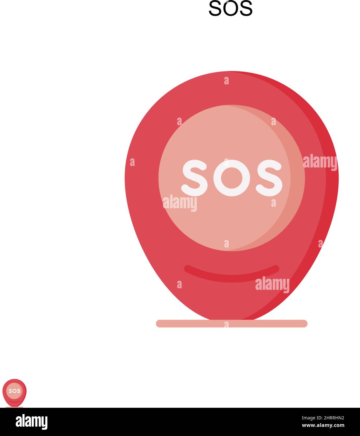 Sos Simple vector icon. Illustration symbol design template for web mobile UI element Stock ...