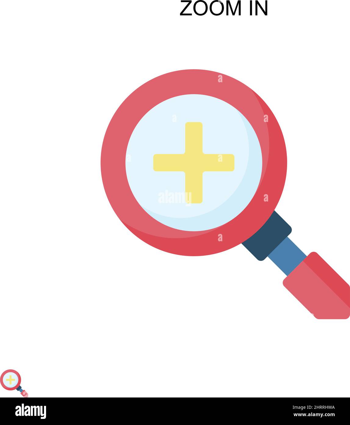 Zoom in Simple vector icon. Illustration symbol design template for web ...