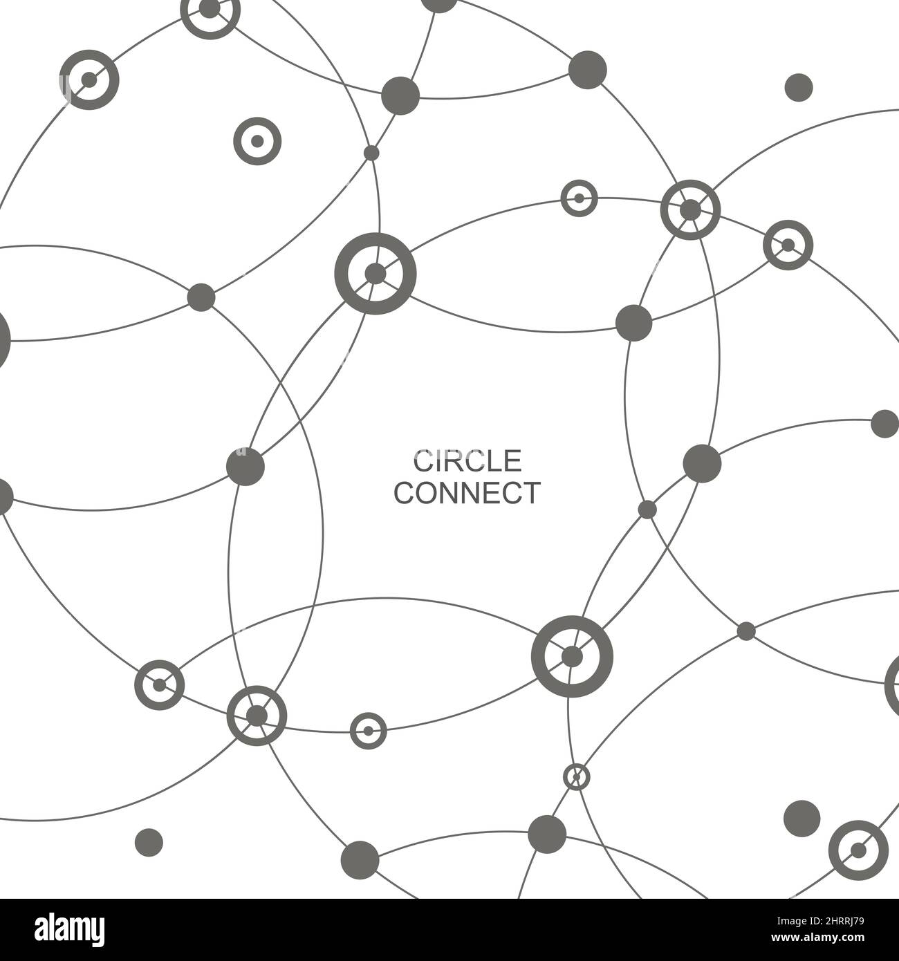 Vector abstract technology background with connect circle and dot Stock ...