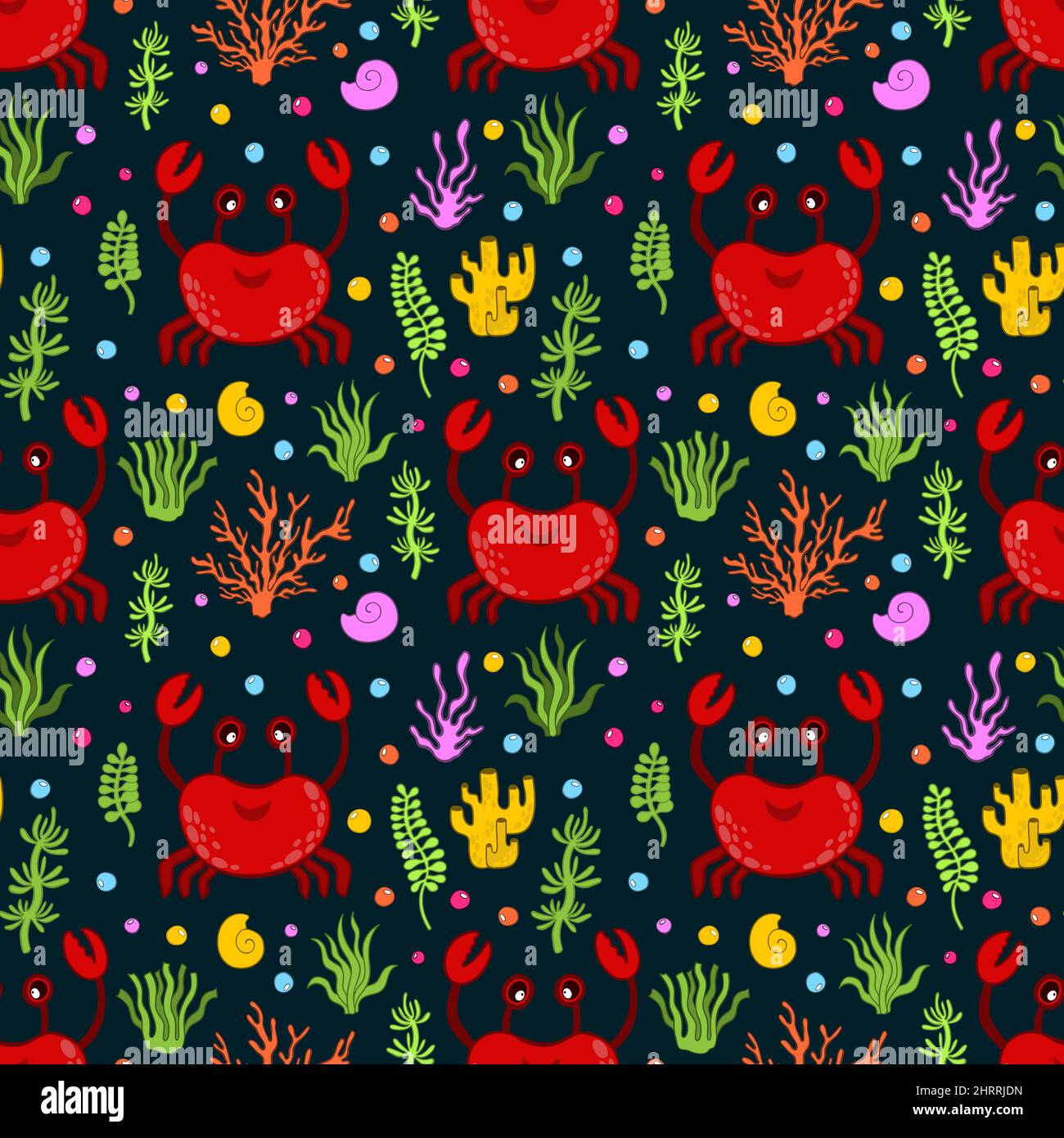 Seamless pattern ocean animal.Sea wildlife underwater.Background ...