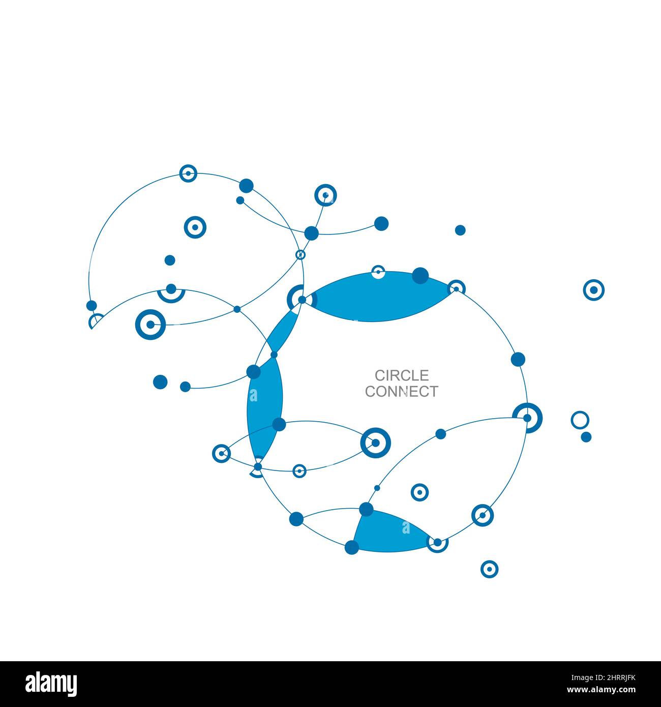 Vector abstract technology background with connect circle and dot Stock ...
