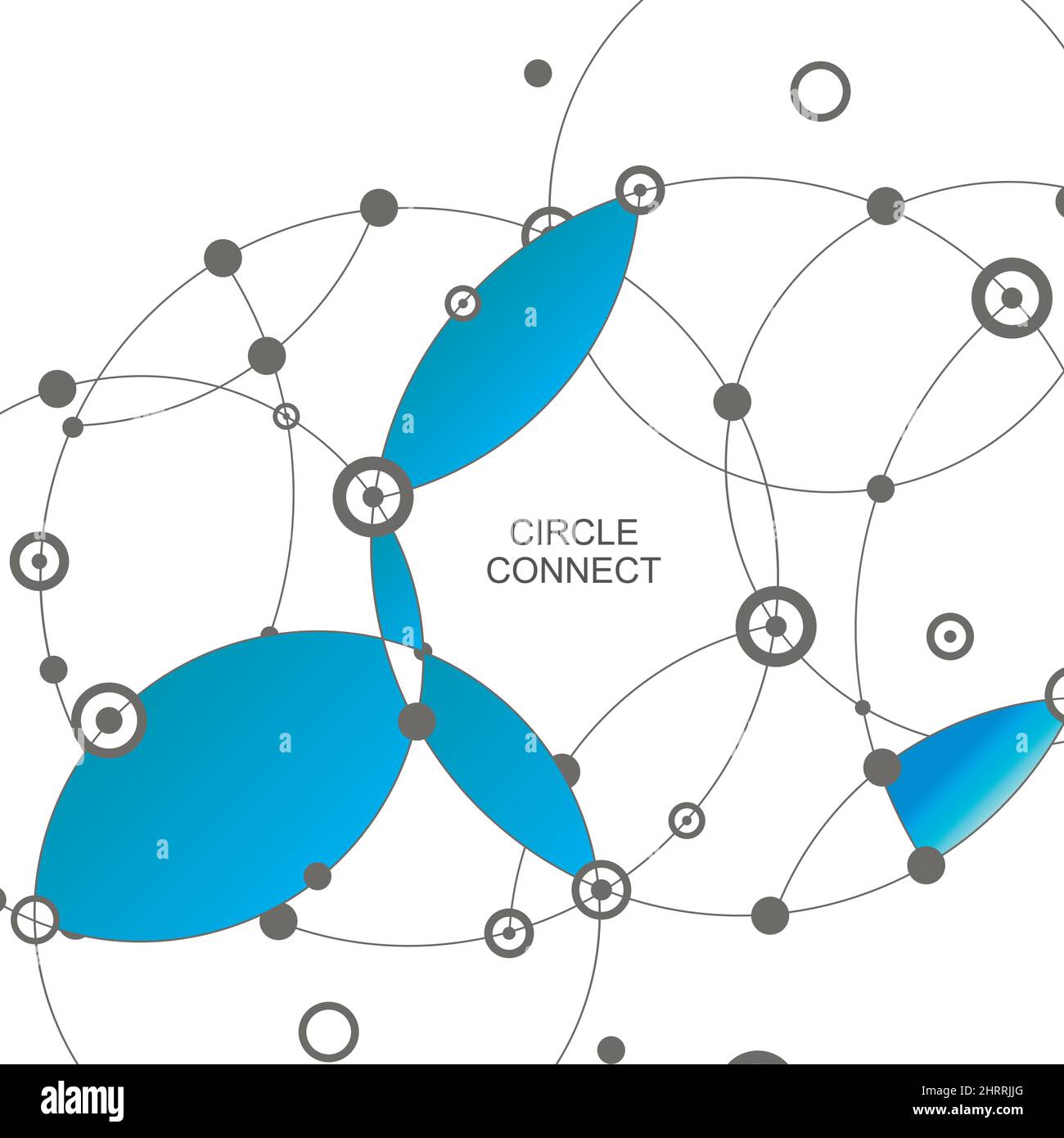 Vector abstract technology background with connect circle and dot Stock ...