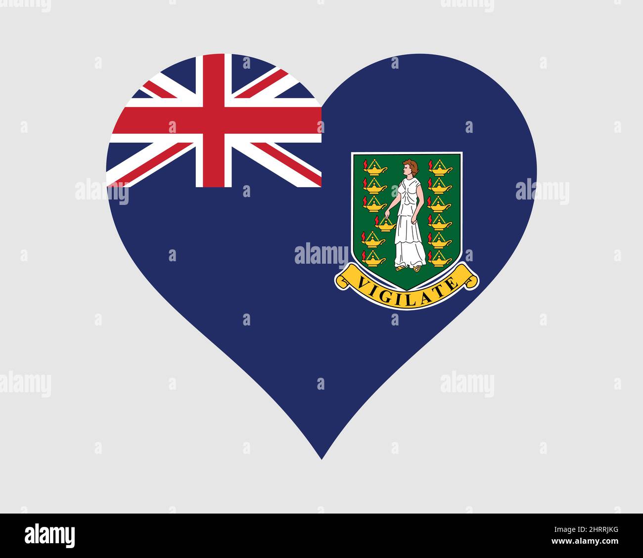 British Virgin Islands Heart Flag. BVI Love Shape Flag. Virgin Islands ...