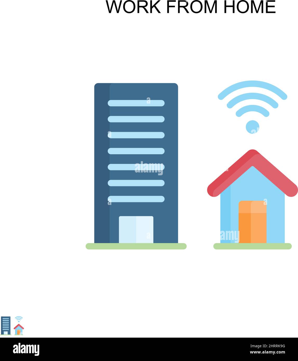 Work from home Simple vector icon. Illustration symbol design template ...