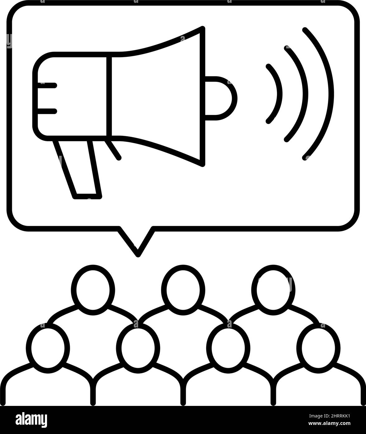 public relations line icon vector illustration Stock Vector Image & Art ...