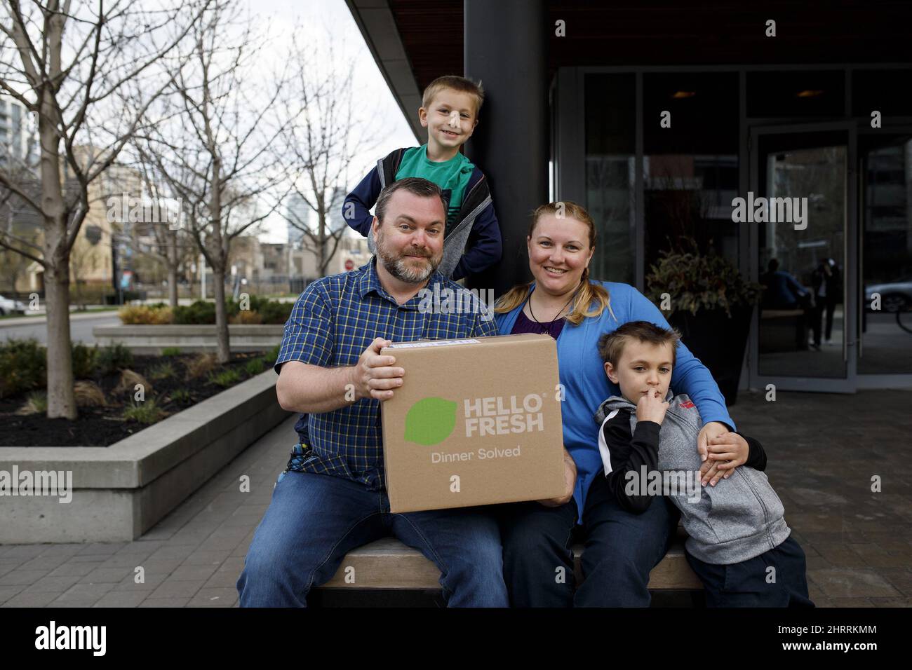 Jason Kucherawy and Janet Gibson with their boys Sebastian, left, and ...