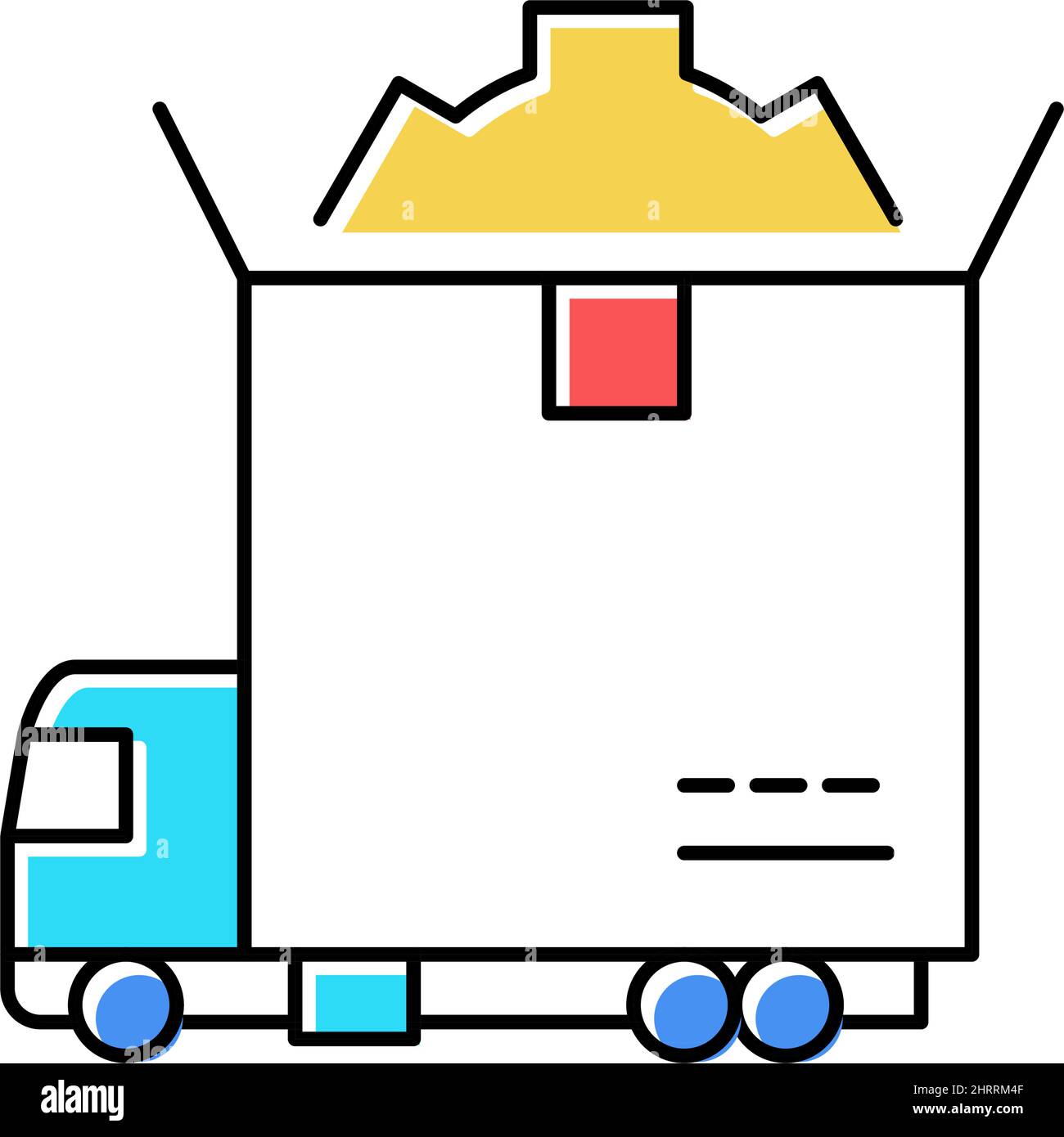 product transportation cargo color icon vector illustration Stock ...
