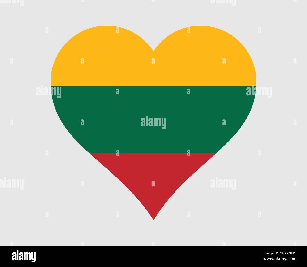 Lithuania Heart Flag. Lithuanian Love Shape Country Nation National ...
