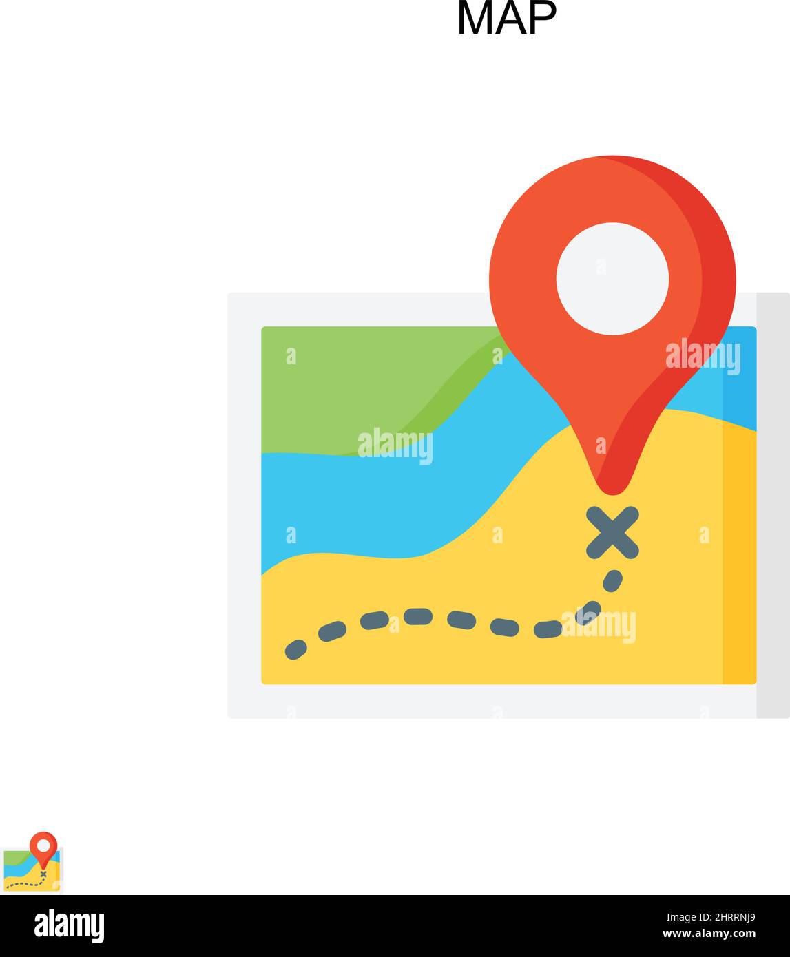 Map Simple vector icon. Illustration symbol design template for web ...