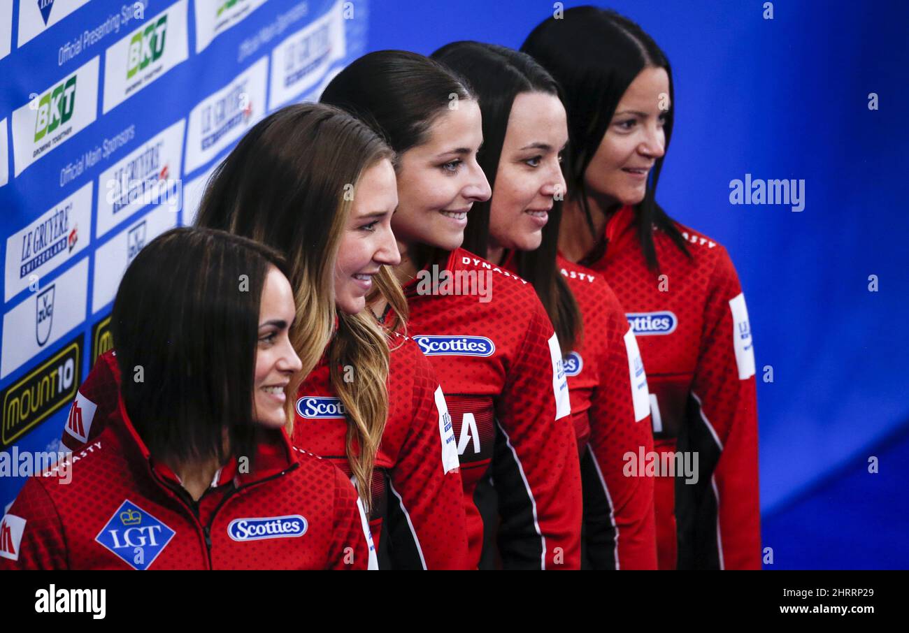Team Canada, left to right, alternate Krysten Karwacki, lead Briane ...