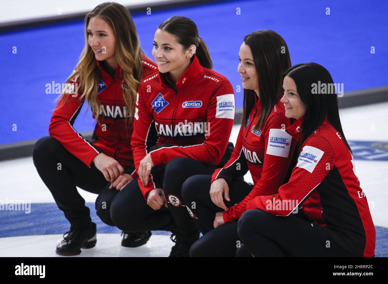 Team Canada, left to right, lead Briane Meilleur, second Shannon ...