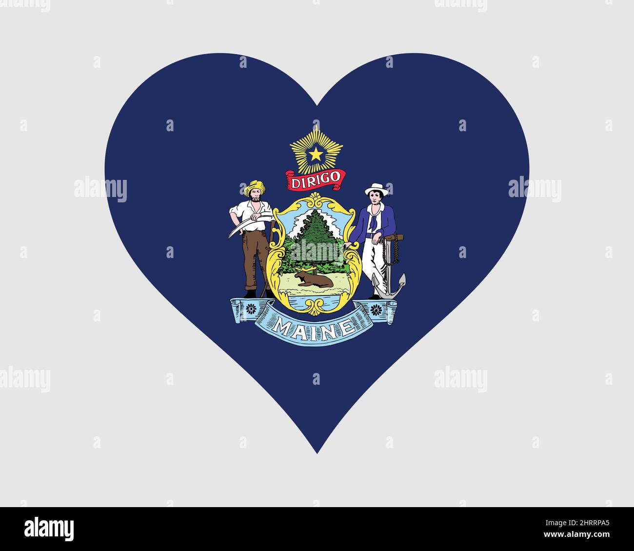 Maine heart Stock Vector Images - Alamy