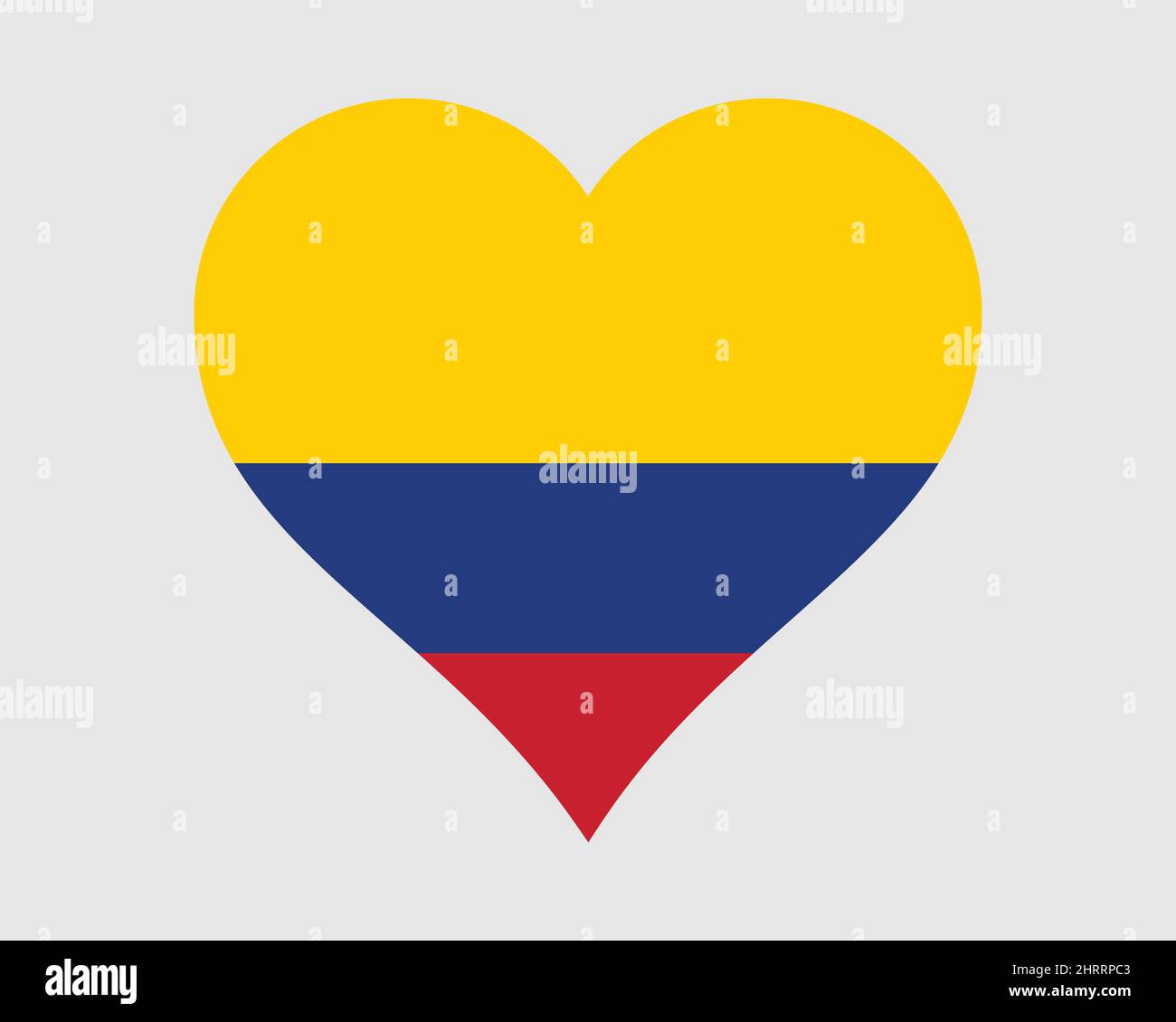 Colombia Heart Flag. Colombian Love Shape Country Nation National Flag ...