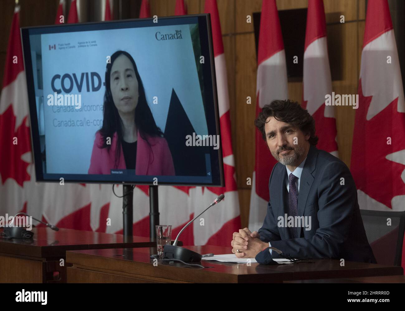 Chief Public Health Officer Theresa Tam appears via video conference as ...