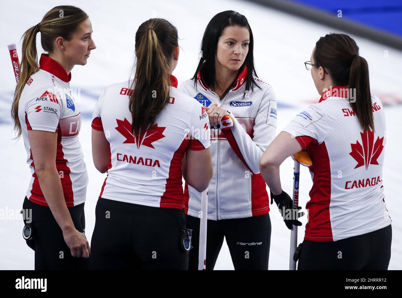 Team Canada , left to right, lead Briane Meilleur, second Shannon ...