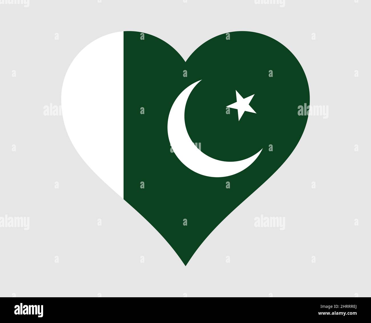 Pakistan Heart Flag. Pakistani Love Shape Country Nation National Flag ...