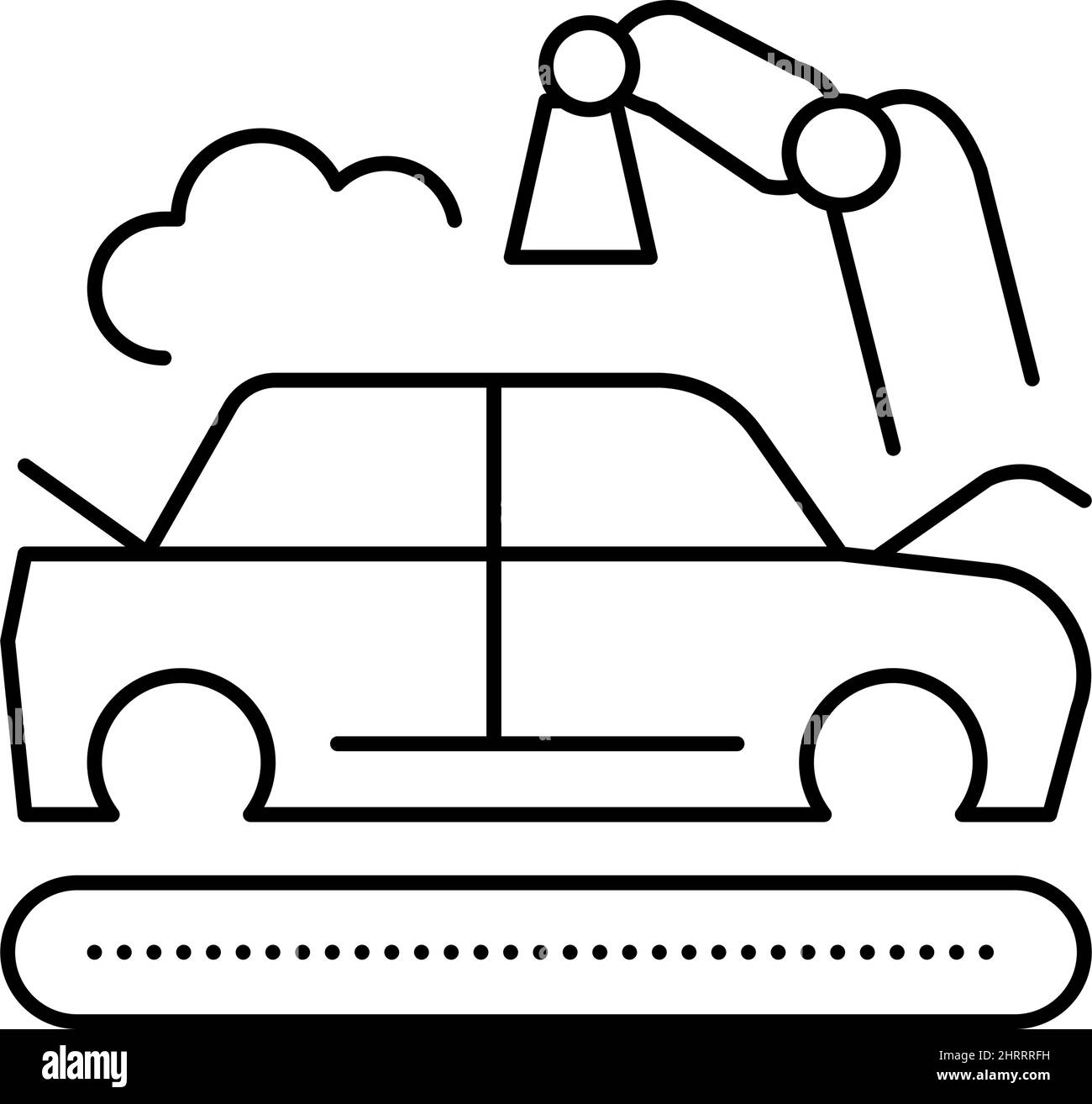 anti-corrosion treatment line icon vector illustration Stock Vector ...