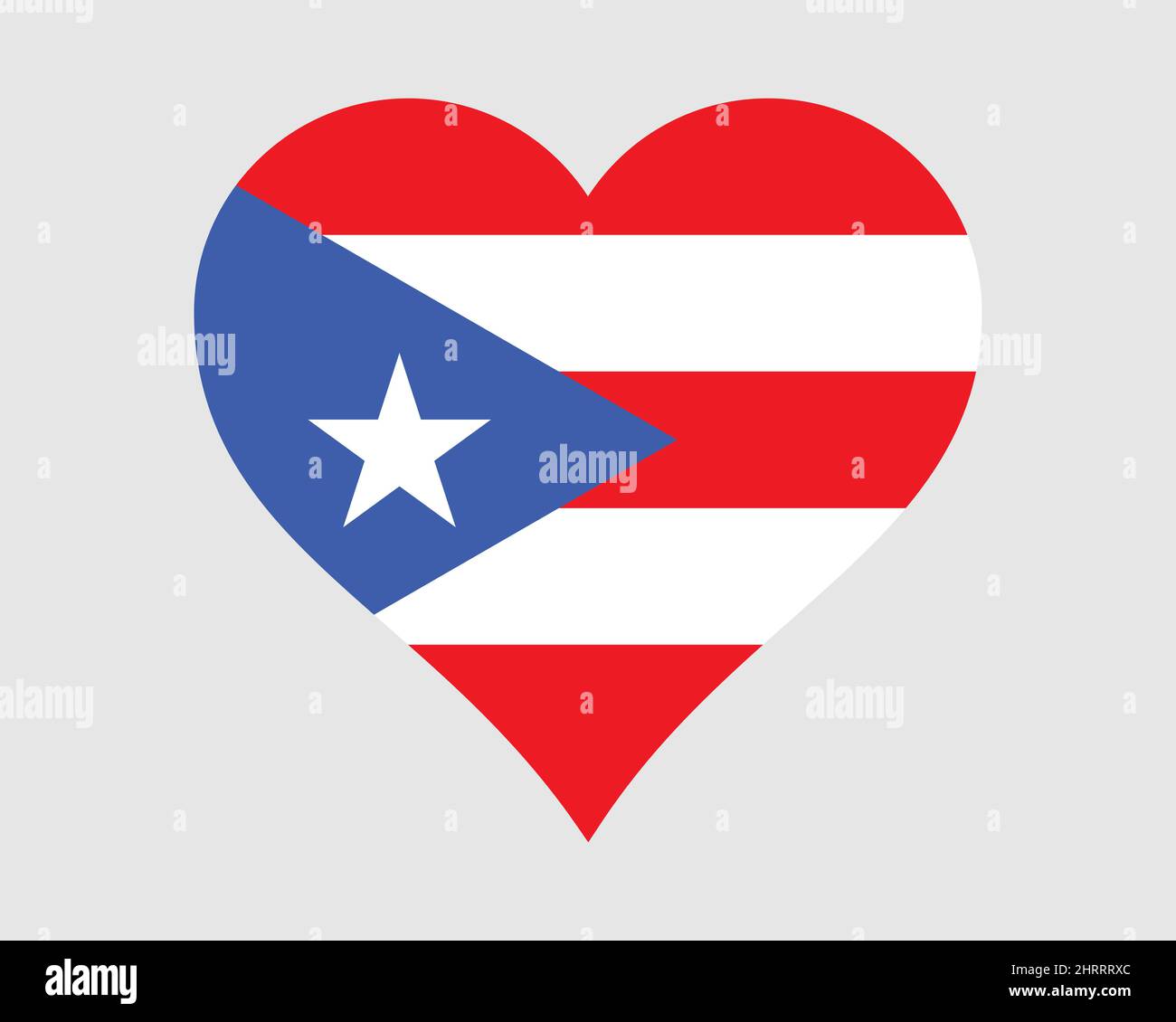 Puerto Rico Heart Flag. Puerto Rican Love Shape Flag. PR Unincorporated ...