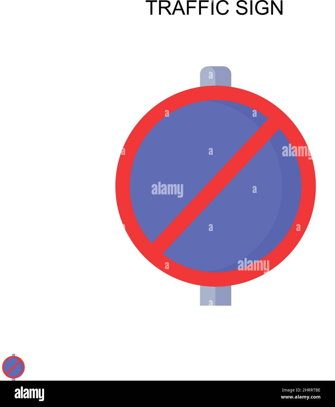 Traffic sign Simple vector icon. Illustration symbol design template ...